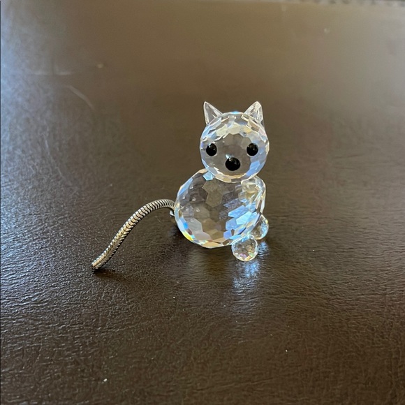 Swarovski | Accents | Swarovski Crystal Cat Figurine | Poshmark